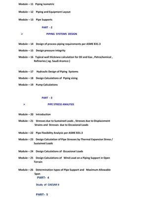Piping Design Course | PDF