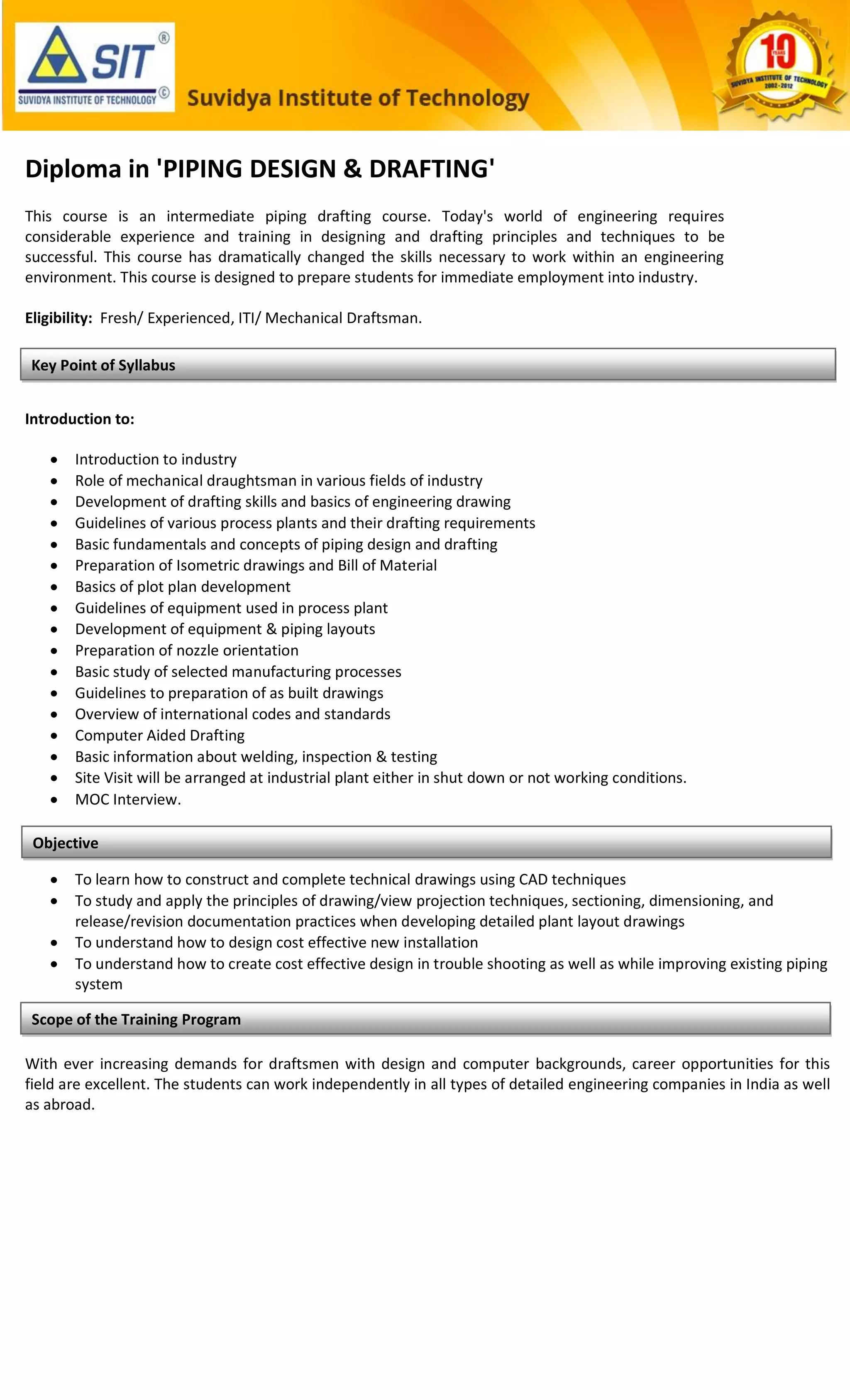 Piping design & drafting | PDF