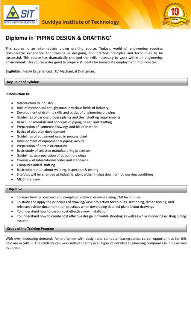 Piping design & drafting | PDF