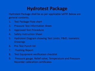 Piping hydrotest | PPTX