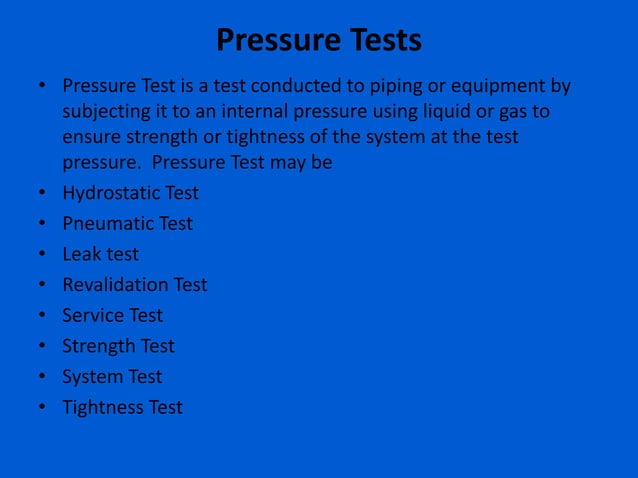 Piping hydrotest | PPTX