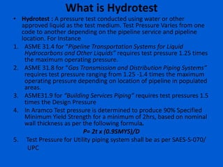 Piping hydrotest | PPTX