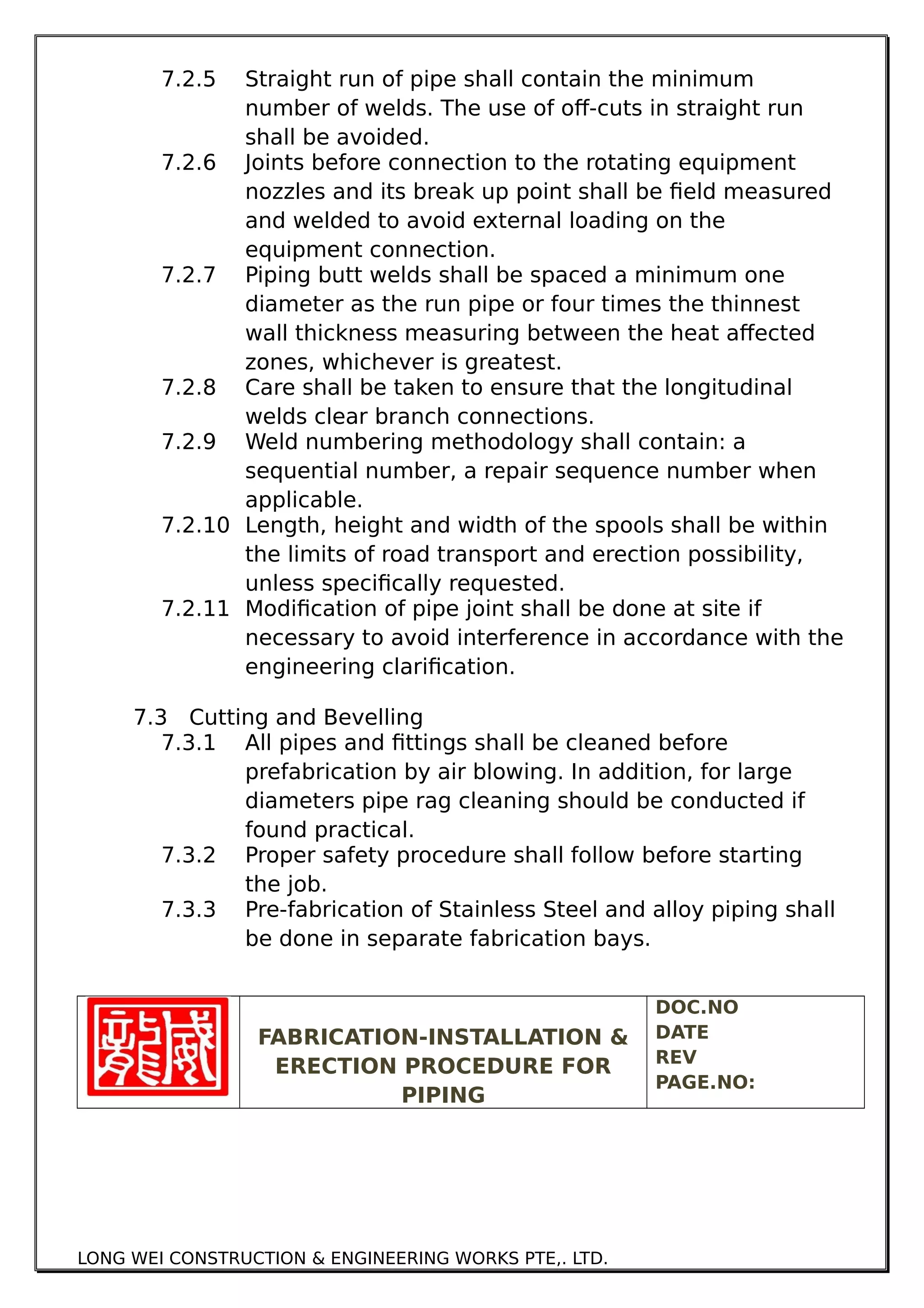 Piping Installation and Erection Procedure.pdf