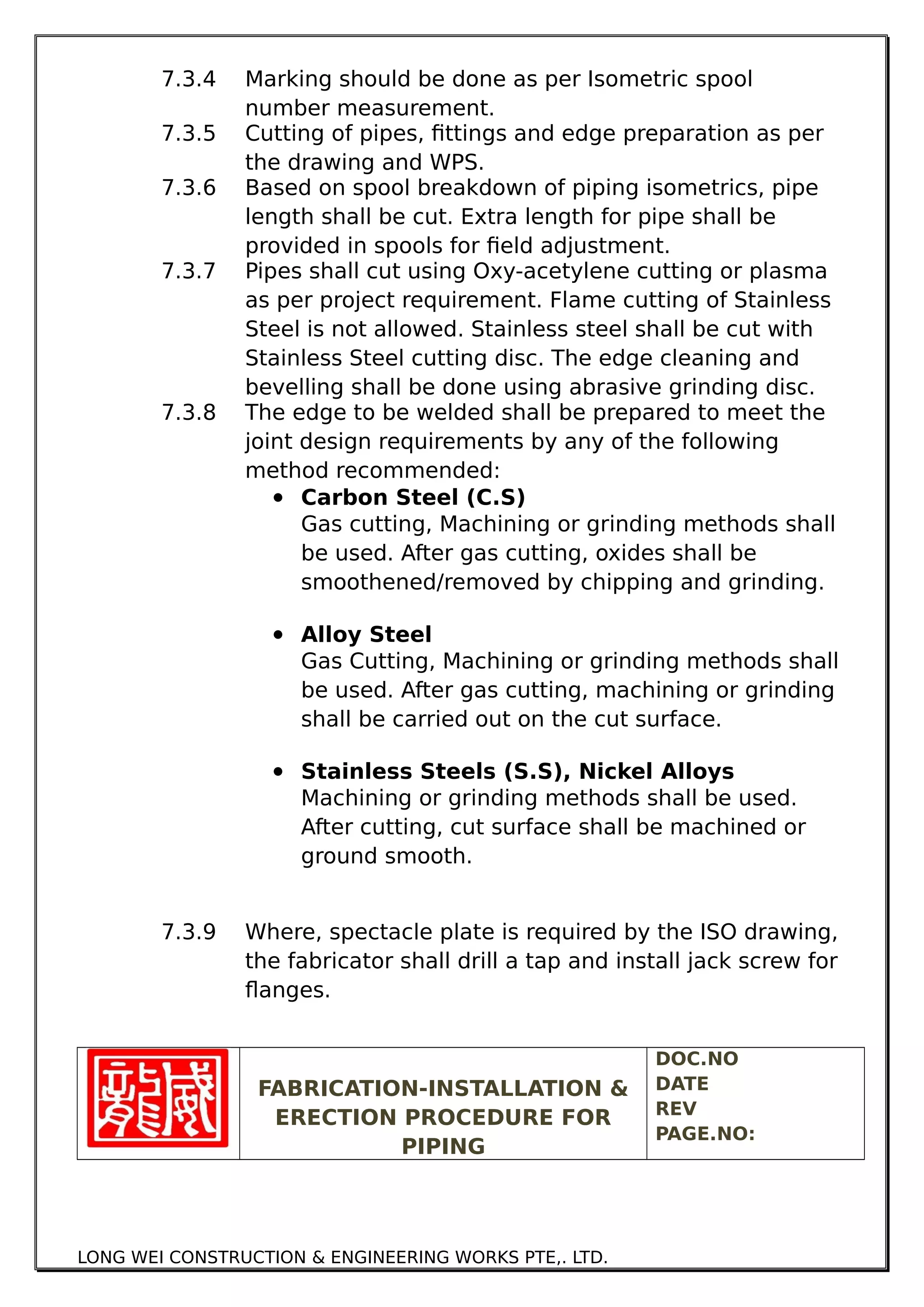 Piping Installation and Erection Procedure.pdf