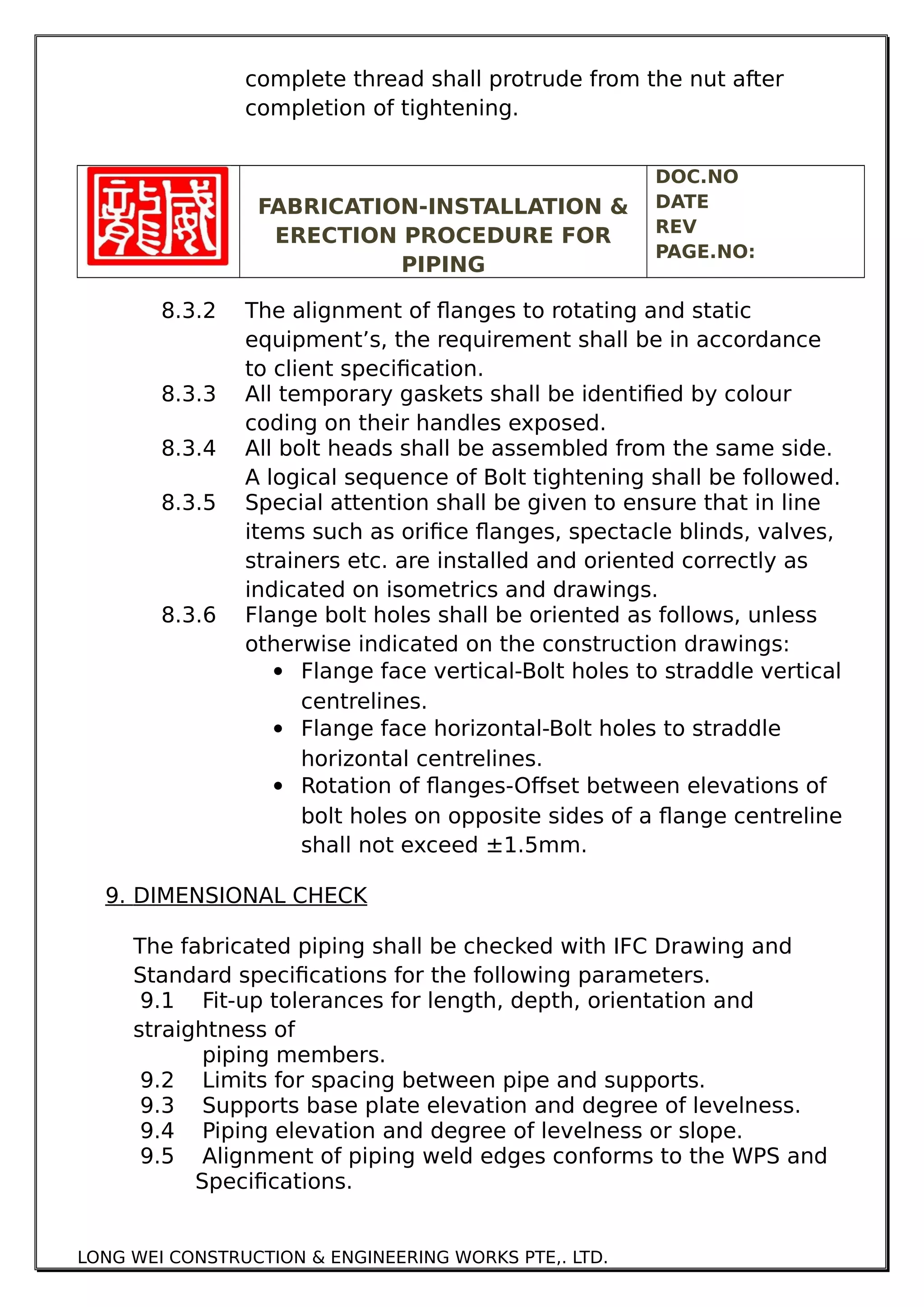 Piping Installation and Erection Procedure.pdf