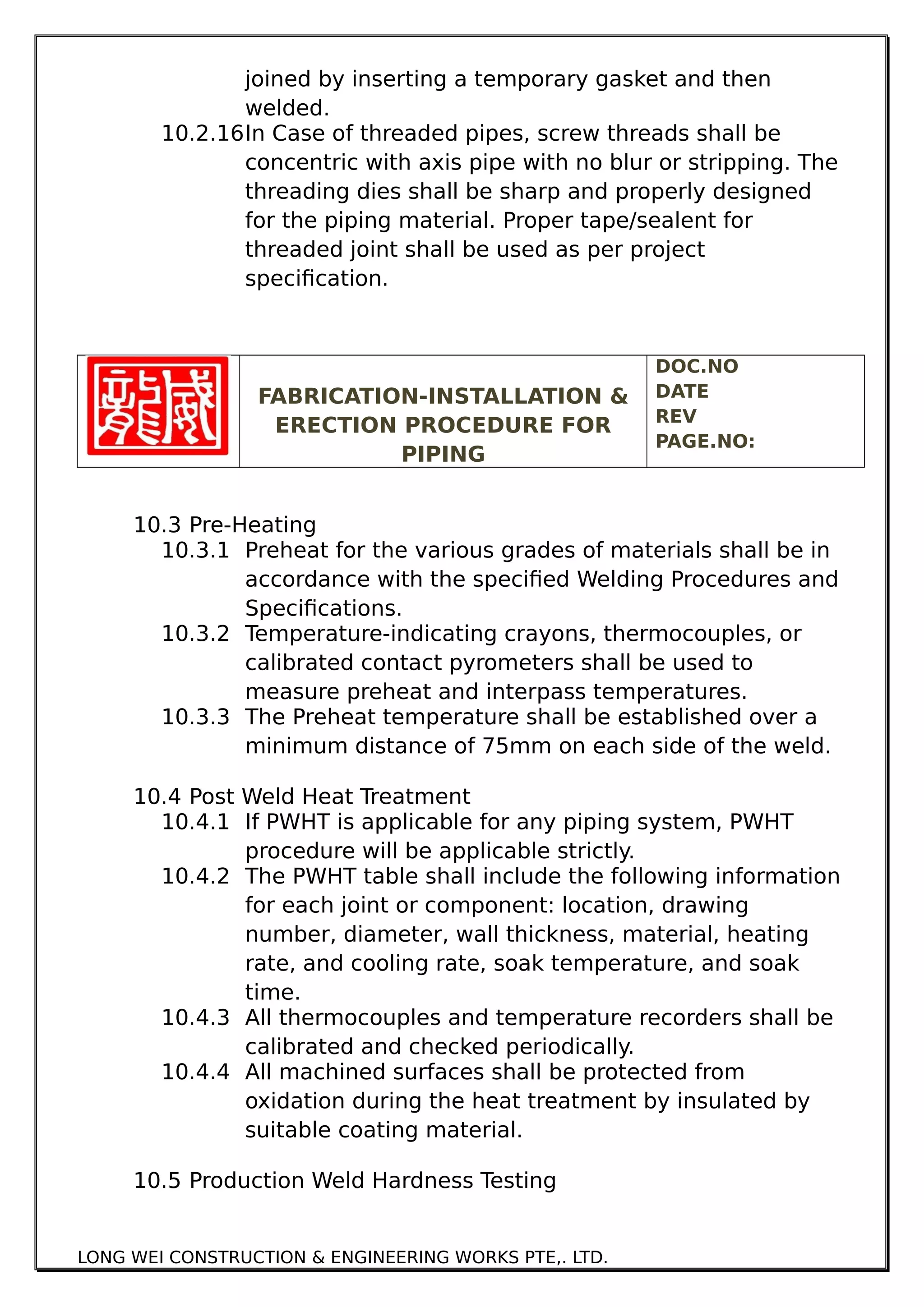 Piping Installation and Erection Procedure.pdf