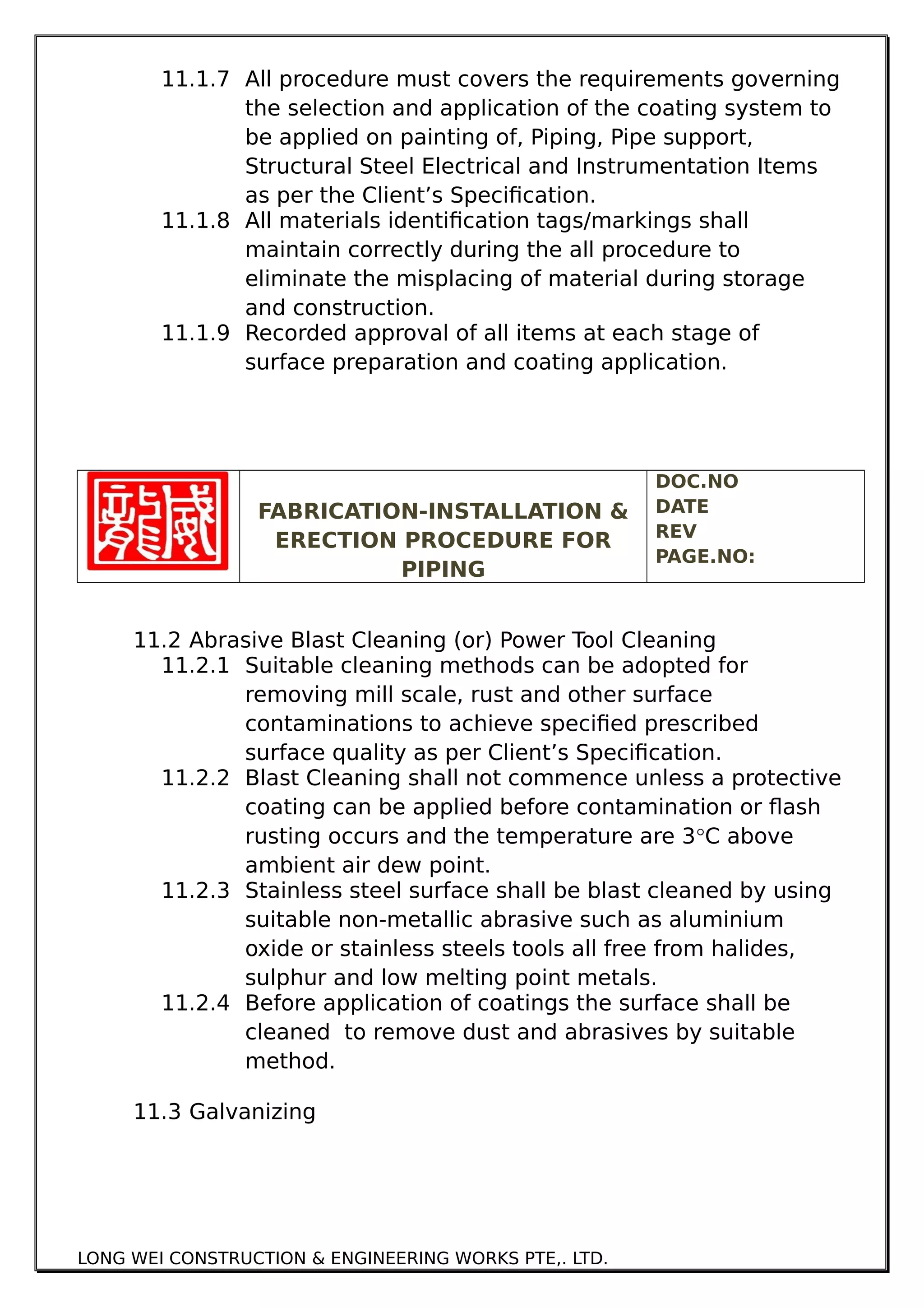 Piping Installation and Erection Procedure.pdf