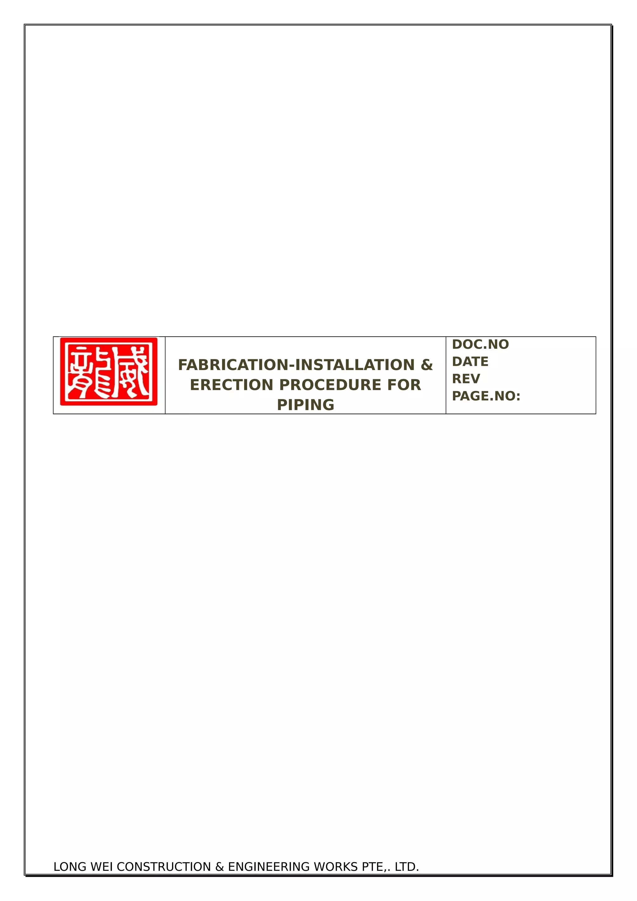 Piping Installation and Erection Procedure.pdf