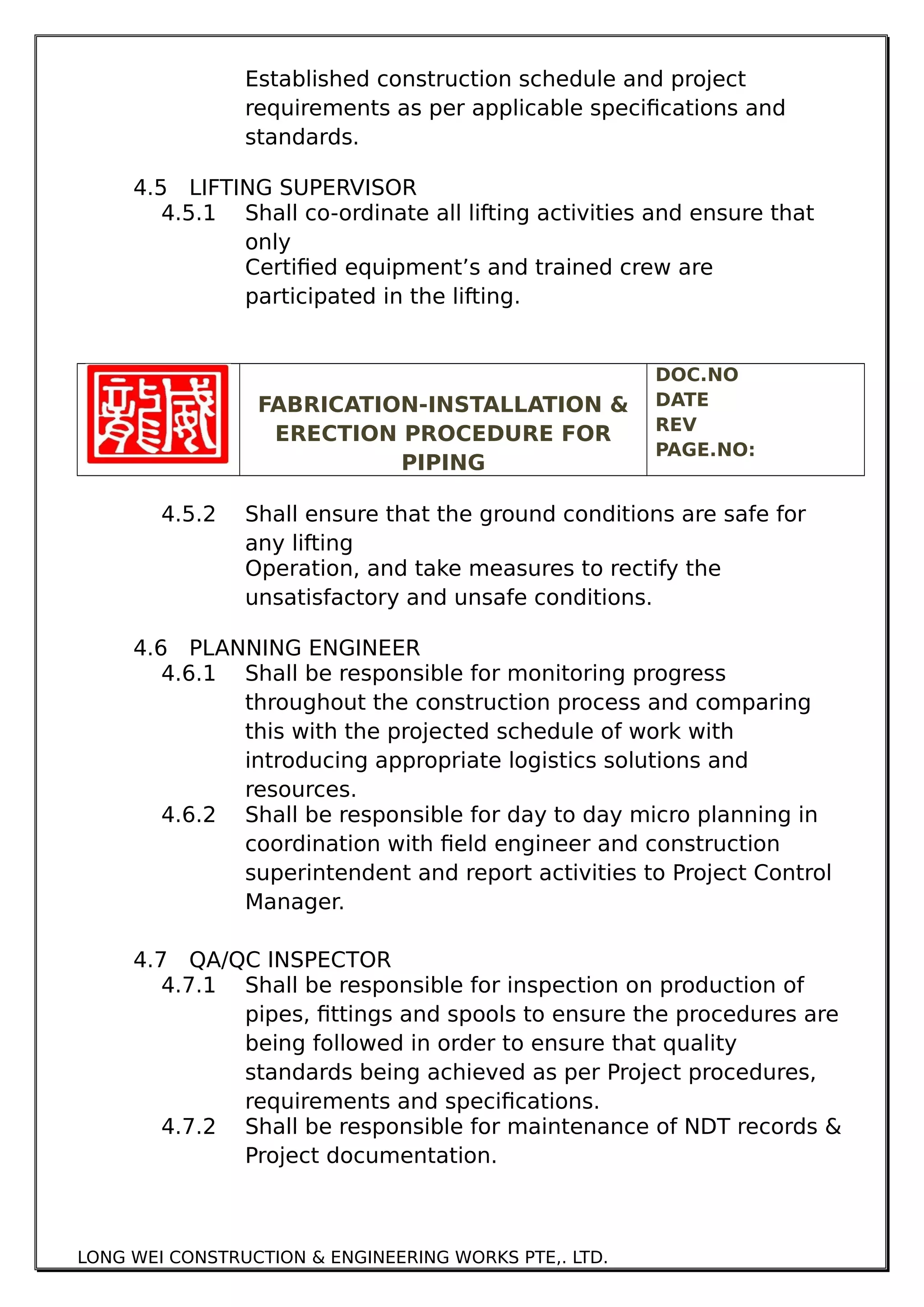 Piping Installation and Erection Procedure.pdf
