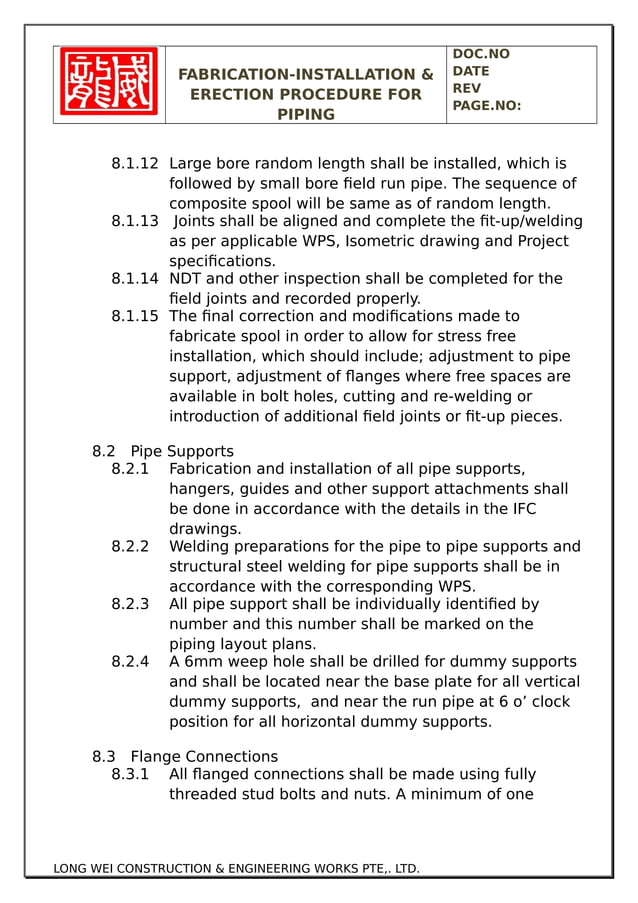 Piping Installation and Erection Procedure.pdf
