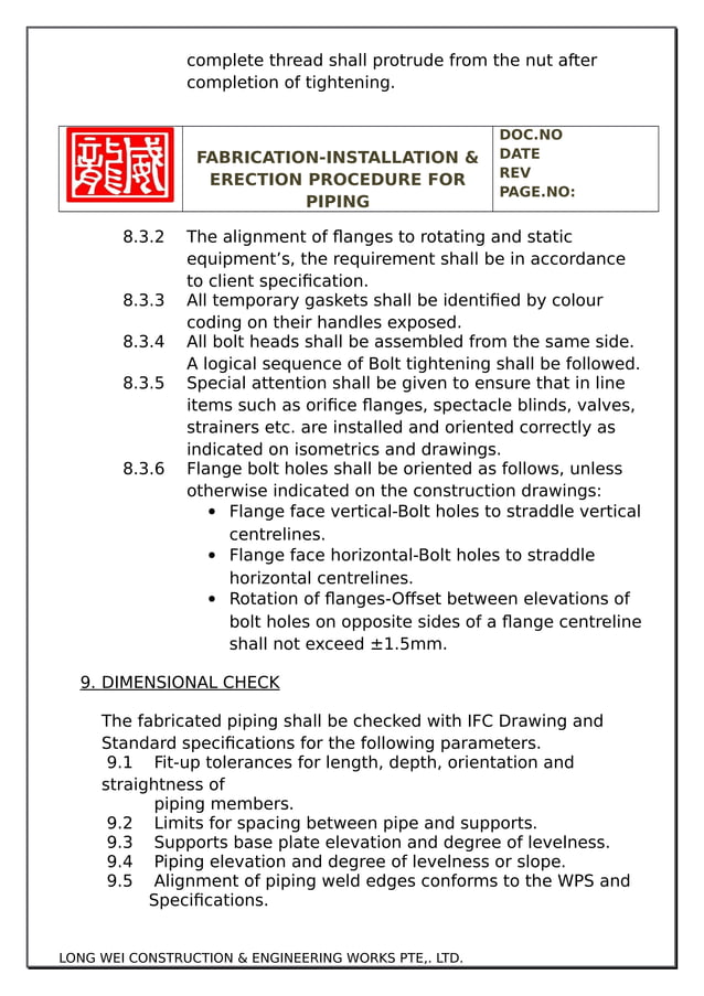 Piping Installation and Erection Procedure.pdf