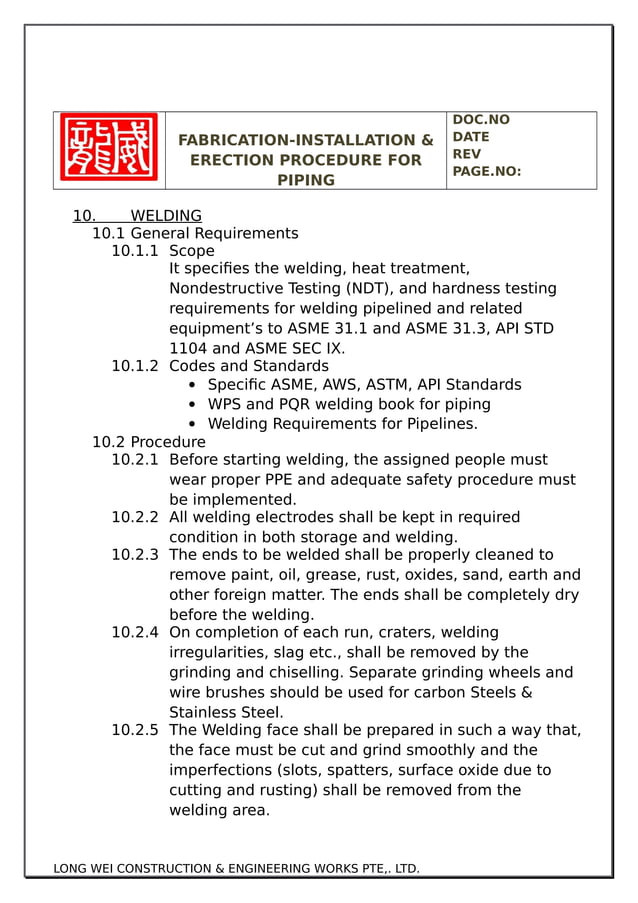 Piping Installation and Erection Procedure.pdf