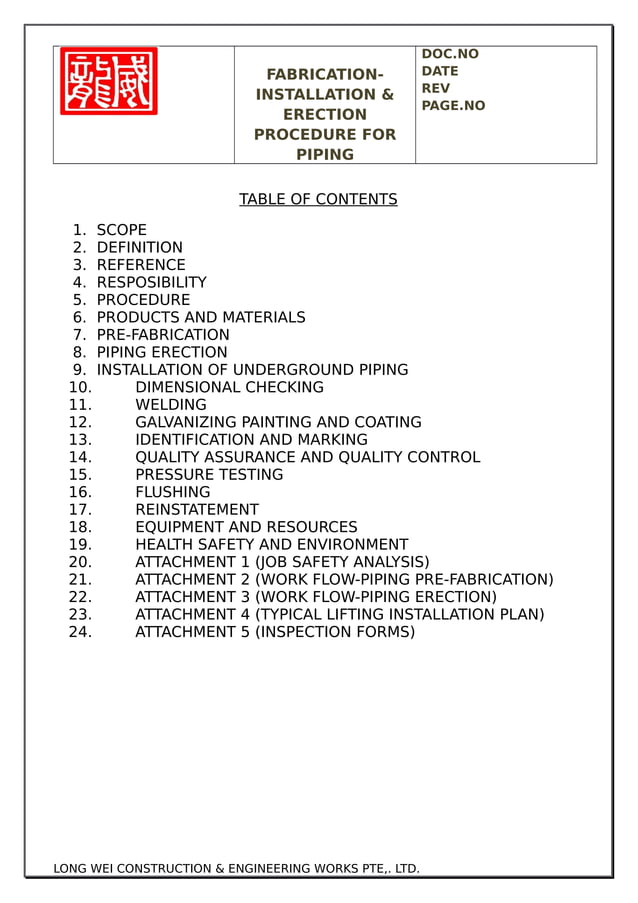 Piping Installation and Erection Procedure.pdf
