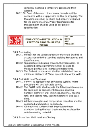 Piping Installation and Erection Procedure.pdf