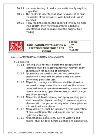 Piping Installation and Erection Procedure.pdf