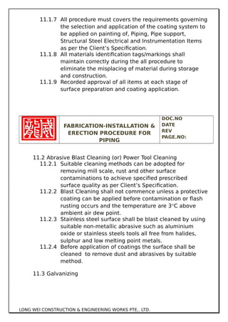 Piping Installation and Erection Procedure.pdf
