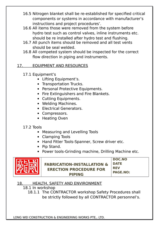 Piping Installation and Erection Procedure.pdf