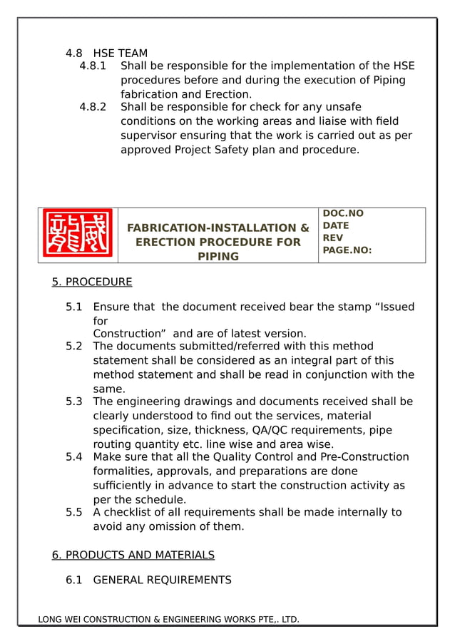 Piping Installation and Erection Procedure.pdf