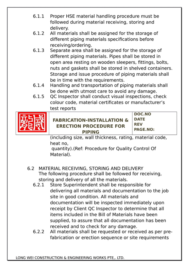 Piping Installation and Erection Procedure.pdf