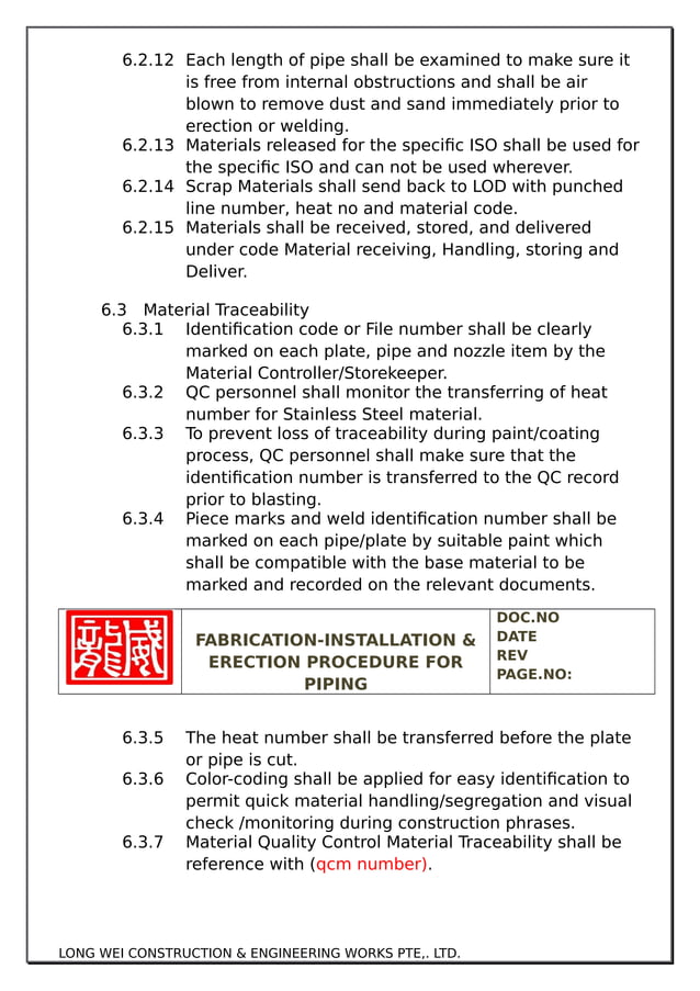 Piping Installation and Erection Procedure.pdf