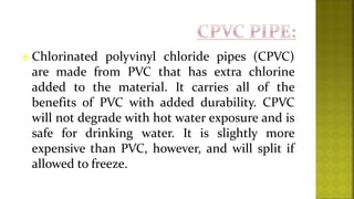 Piping material in plumbing | PPT