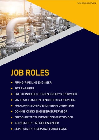 Piping and Pipeline Engineering Courses in Kerala | Blitz Academy | PDF