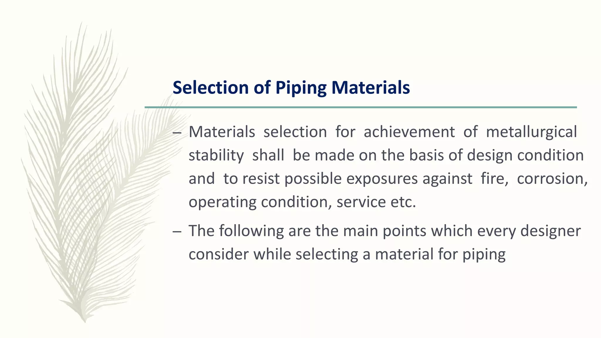 Piping & piping materials redefined | PPTX