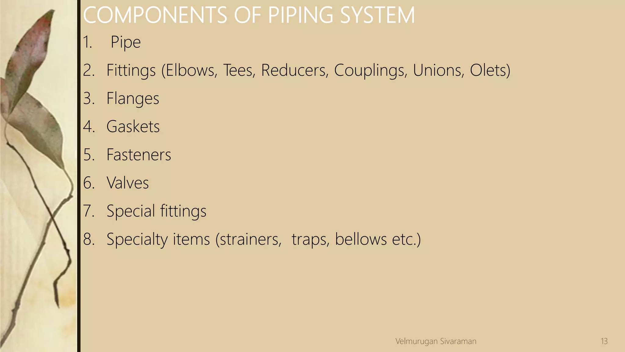Piping presentation (master) | PPTX
