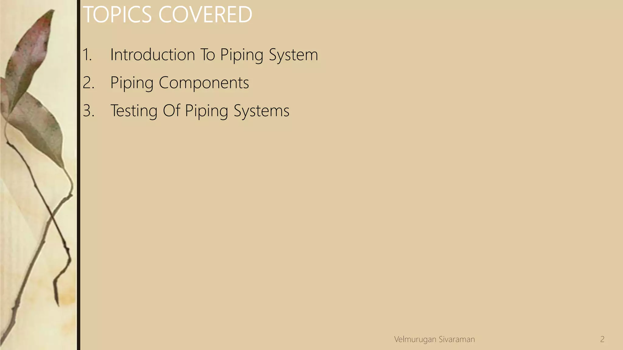 Piping presentation (master) | PPTX
