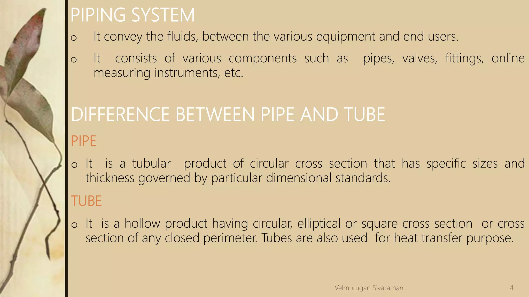 Piping presentation (master) | PPTX