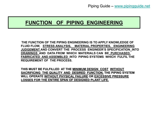 Piping presentation part ii 2 | PDF