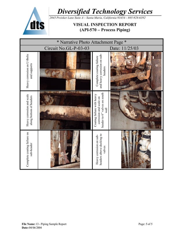 Piping sample report | PDF