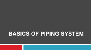 Piping system presentation | PPTX