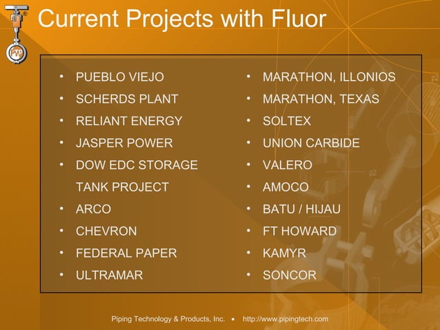Piping tech general-fluor | PPT