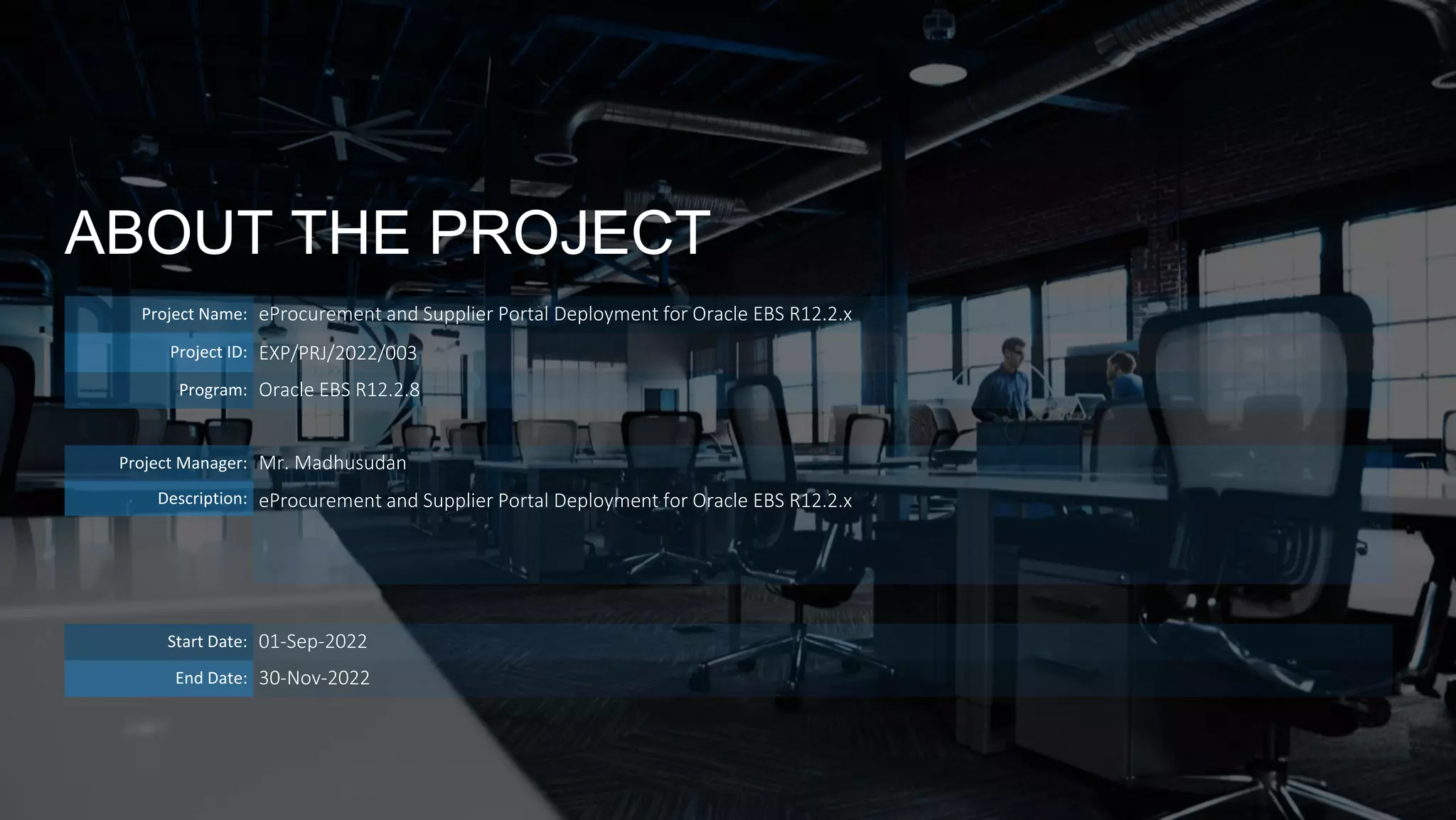 PIPL-EPCC-Oracle EBS R12-eProcurement and Supplier Portal-Project Status Report.pptx