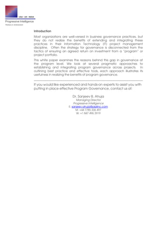 PIPL - White Paper Program Management (intro) | PDF