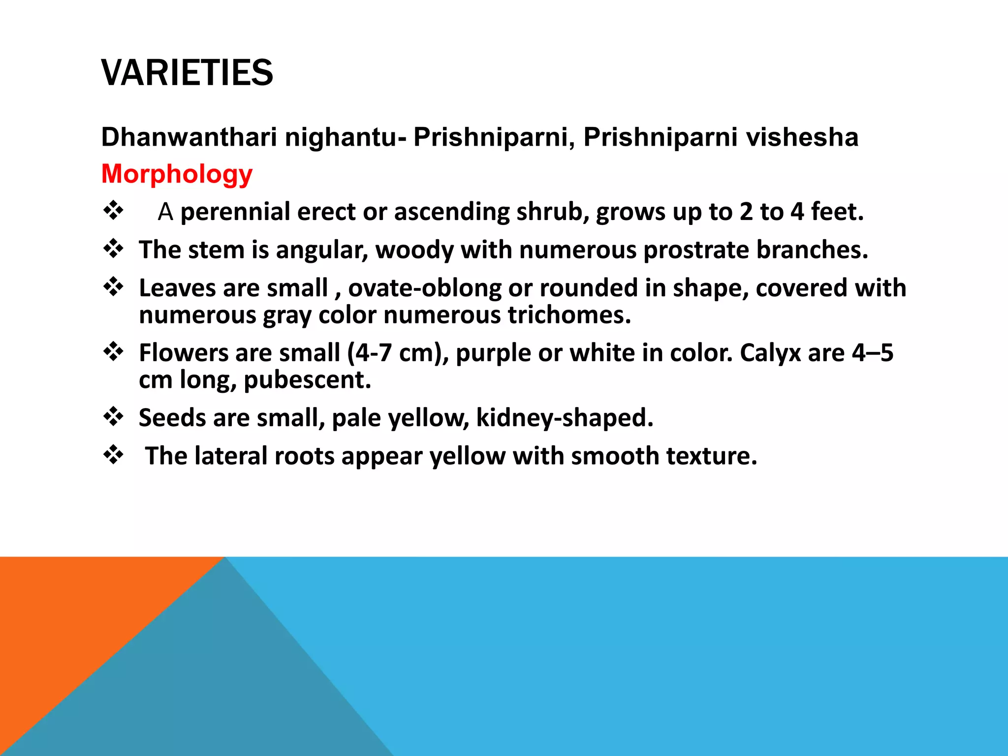 Pippali, Prishniparni, Punarnava | PPTX