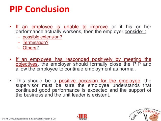 Performance Improvement Plan