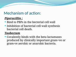Pipracillin mode of action and clinical use | PPTX