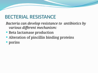 Pipracillin mode of action and clinical use | PPTX