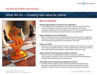 Introducing Profiles International | PPT