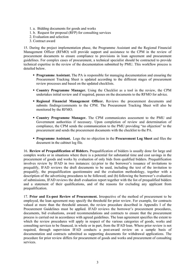 IFAD Procurement Guidelines revised 2008 | PDF | Business Accounting ...