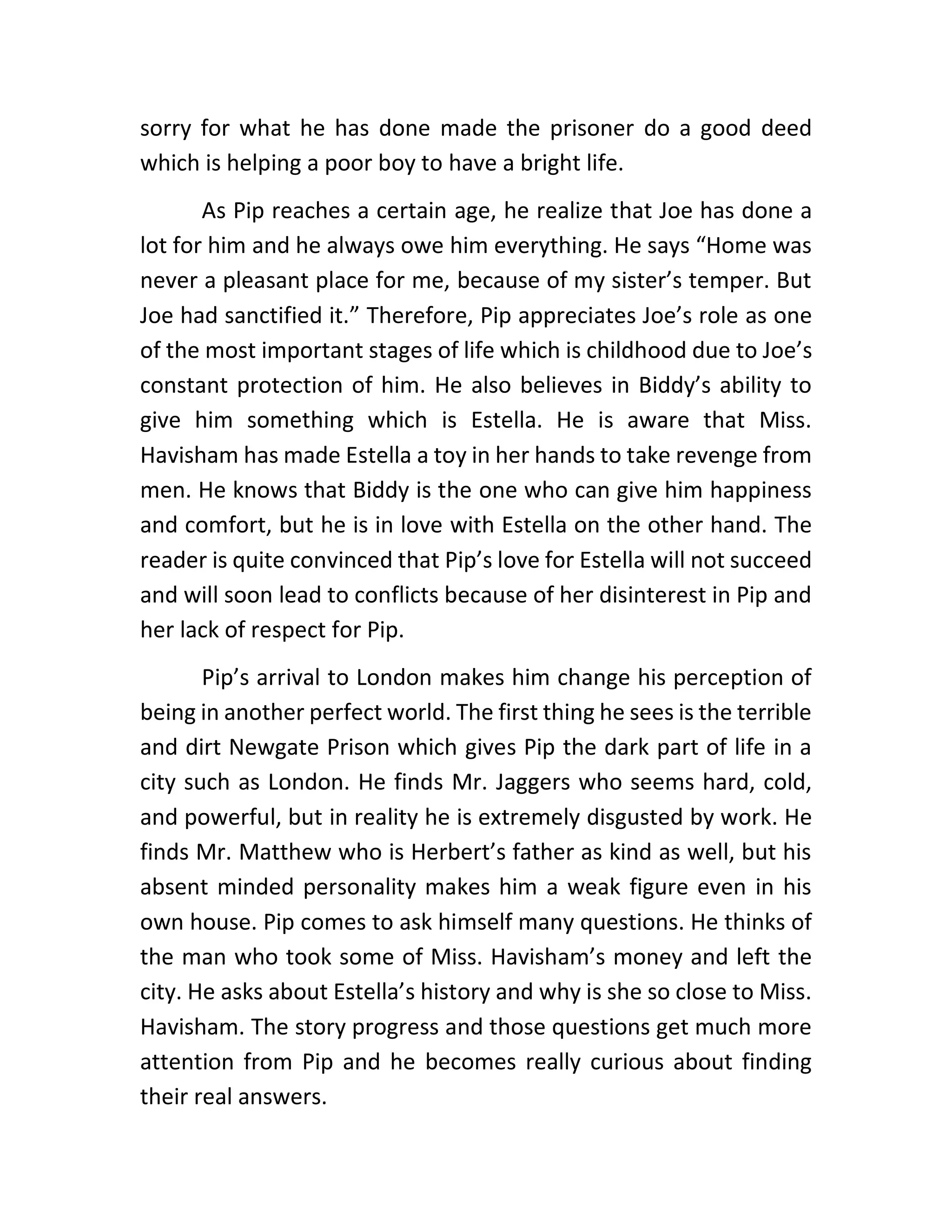 A Critical Essay on Pips "Great Expectations" by Waleed Mustafa | PDF