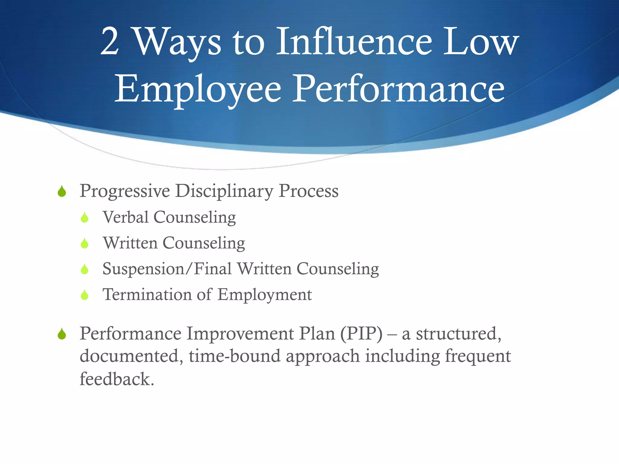 Employee Performance Improvement Plan (PIP) | PDF