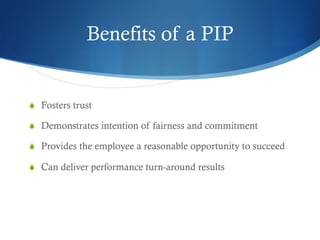Employee Performance Improvement Plan (PIP) | PDF
