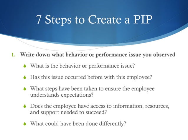 Employee Performance Improvement Plan (PIP) | PDF | Human Resources ...