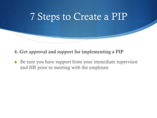 Employee Performance Improvement Plan (PIP) | PDF
