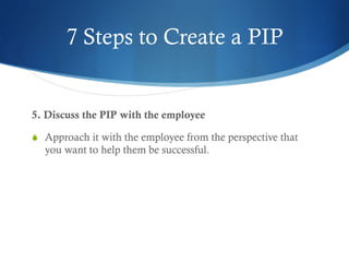 Employee Performance Improvement Plan (PIP) | PDF