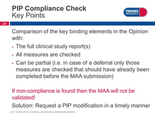 Planning your Paediatric Investigation Plan (PIP) Submission in Europe ...