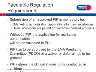 Planning your Paediatric Investigation Plan (PIP) Submission in Europe ...